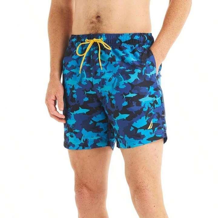 Shark Week Men's Blue Printed Swim Short |Shark Week In Lebanon ...