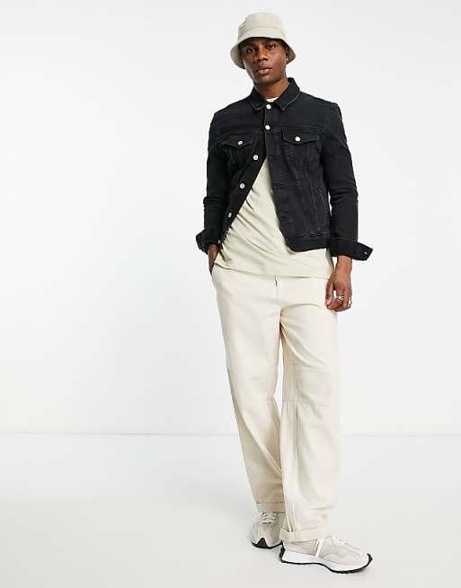 Asos Design Men's Black Denim Jacket ANF2881 – SuperDokan