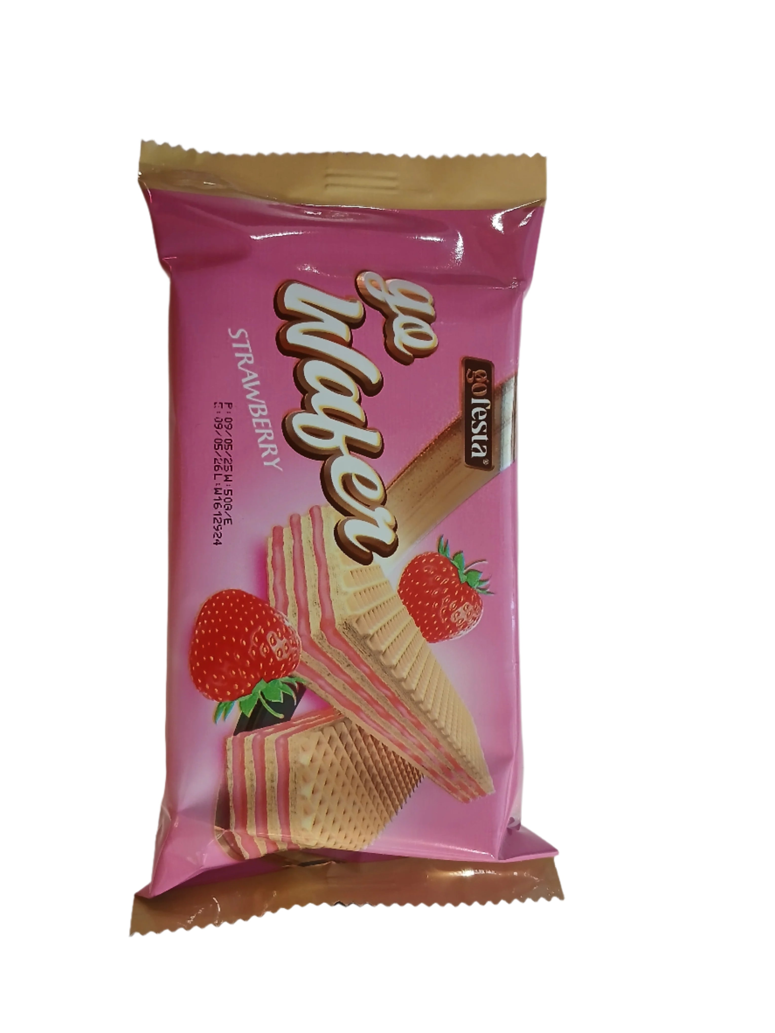 Go Festa Go Wafer Strawberry Wafer Filled With Strawberry Cream 50g ...