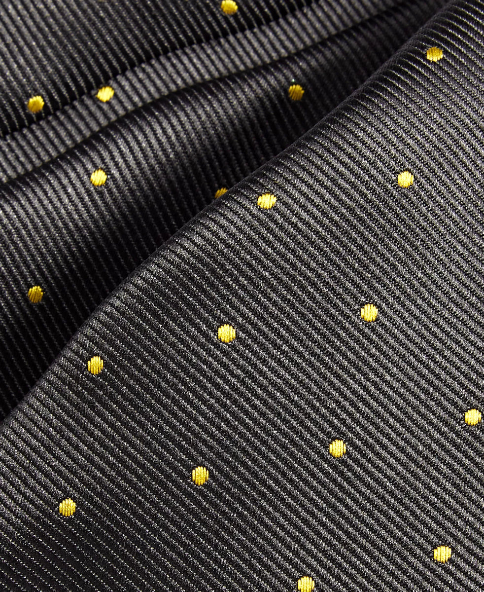 Tayion Men's B lack & Gold Dot Neck Tie | Tayion In Lebanon | Tayion I ...