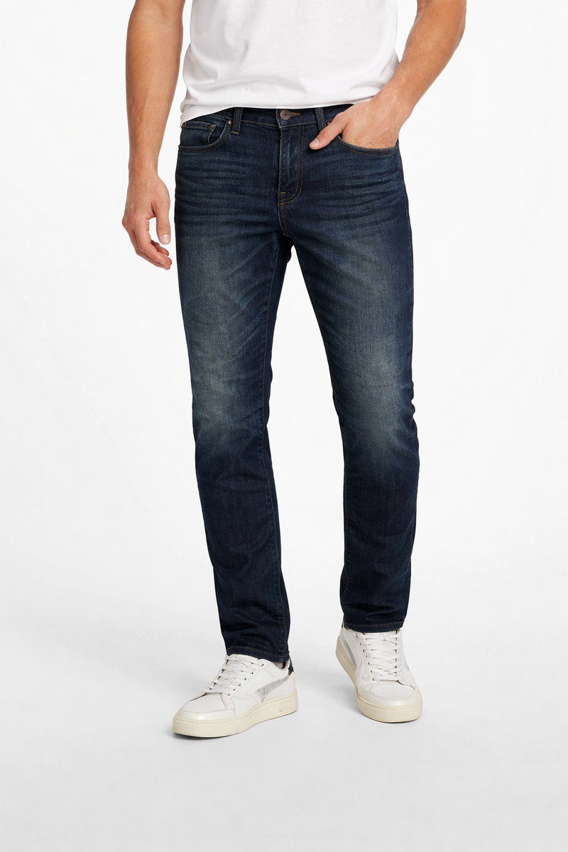 Lucky Brand Men's Dark Blue 410 Athletic Straight Fit Stretch Jeans ...