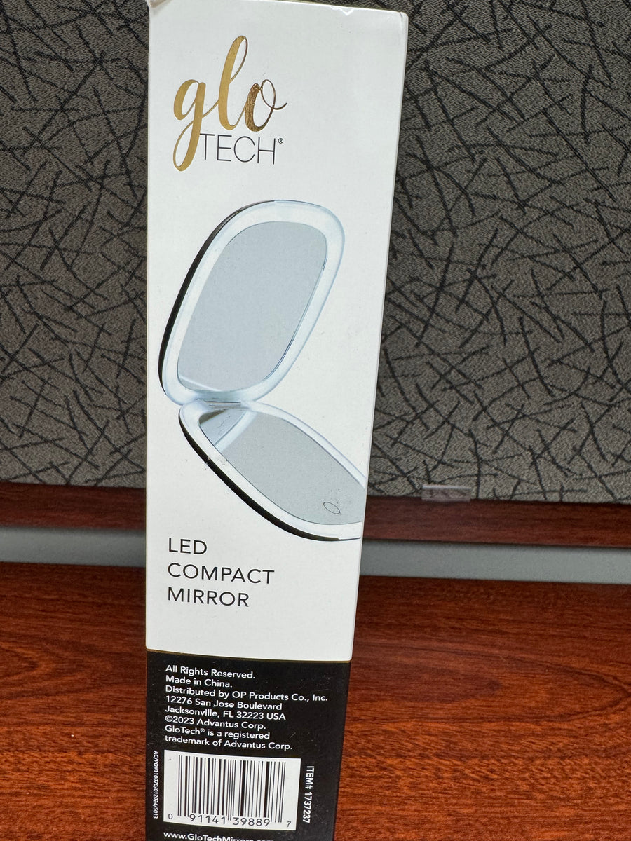 Glo Tech Led Compact Magnifying Small Mirror Black – SuperDokan