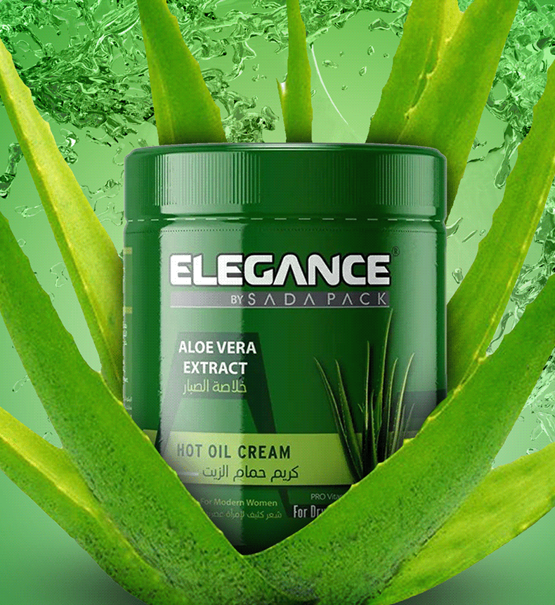 Elegance Aloe Vera Extract Hot Oil Cream Pro Vitamin B5 & E 1000 ml ...