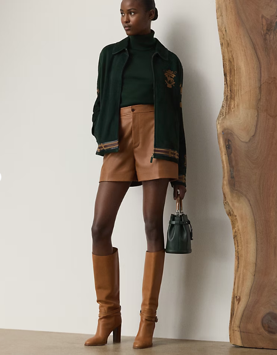 Lauren Ralph Lauren Women's Dark Green Cashmere Turtleneck Sweater | L ...