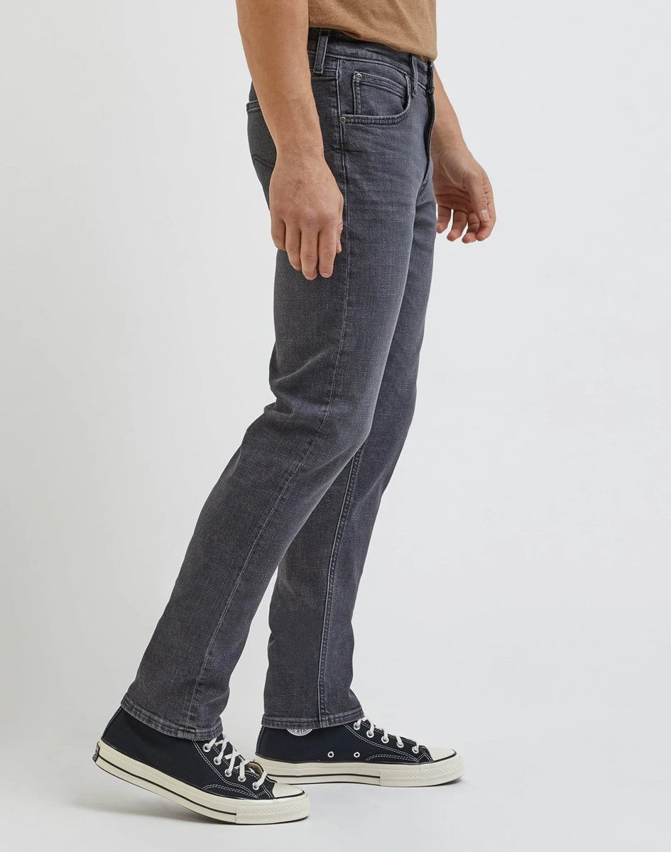 Lee Men's Washed Blacked Daren Zip Fly Regular Straight Jeans | Lee In ...