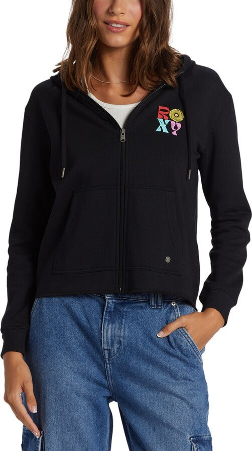 Roxy Women's Black Endless Sunshine Zip-Up Hoodie | Roxy In Lebanon ...