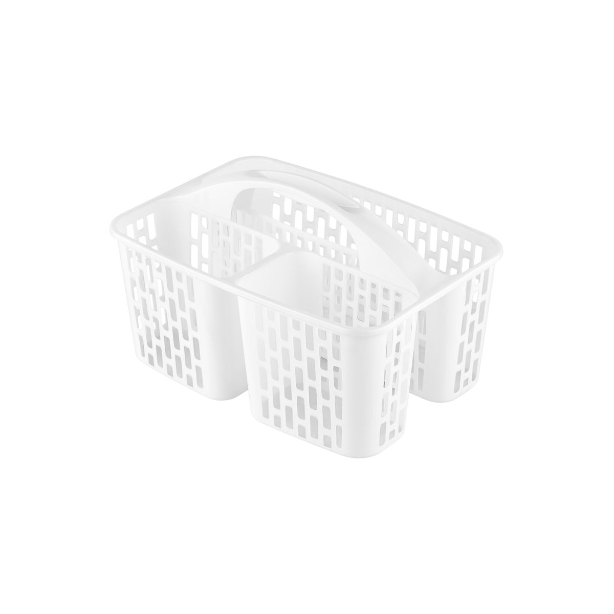 Organizers White Compile Divided Organizer Basket With Handle ORG-51/8 ...